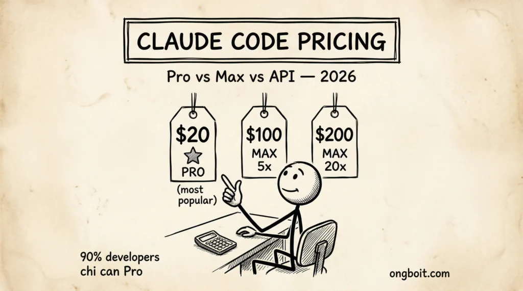 Claude Code Giá Bao Nhiêu 2026: $20-$200 + Cách Mua Rẻ Nhất